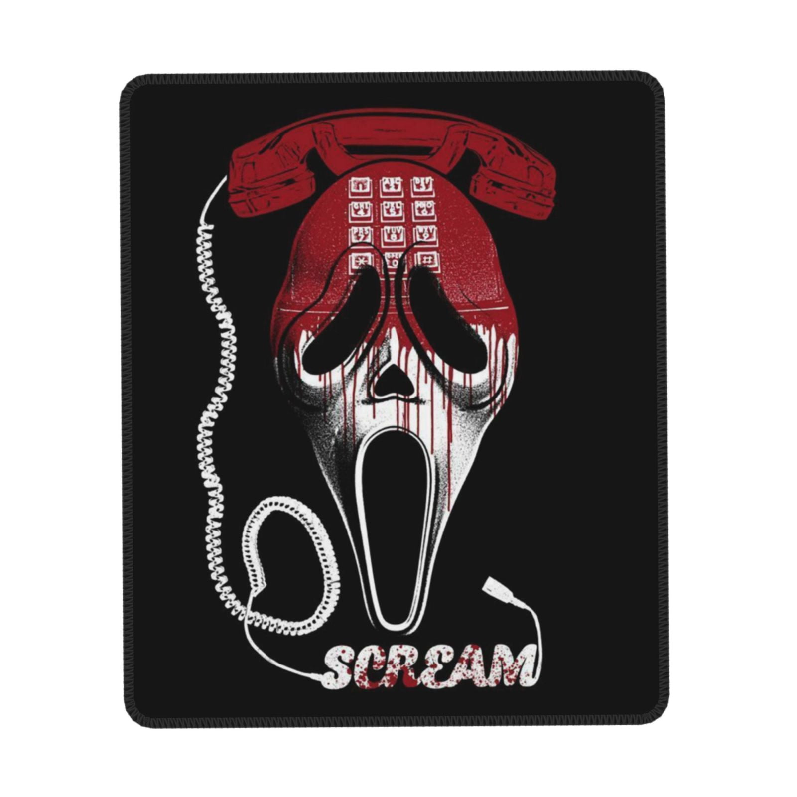 Scream Ghostface Scary Mouse Pad Non-Slip Rubber Base Mousepad Desktop ...