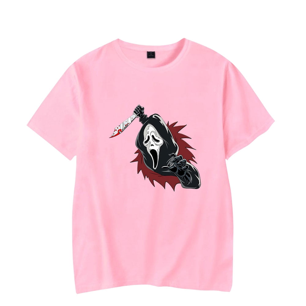 Scream Ghostface T-Shirt Halloween Cosplay Merch Scary Movie For Men ...