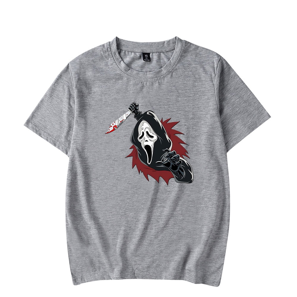 Scream Ghostface T-Shirt Halloween Cosplay Merch Scary Movie For Men ...
