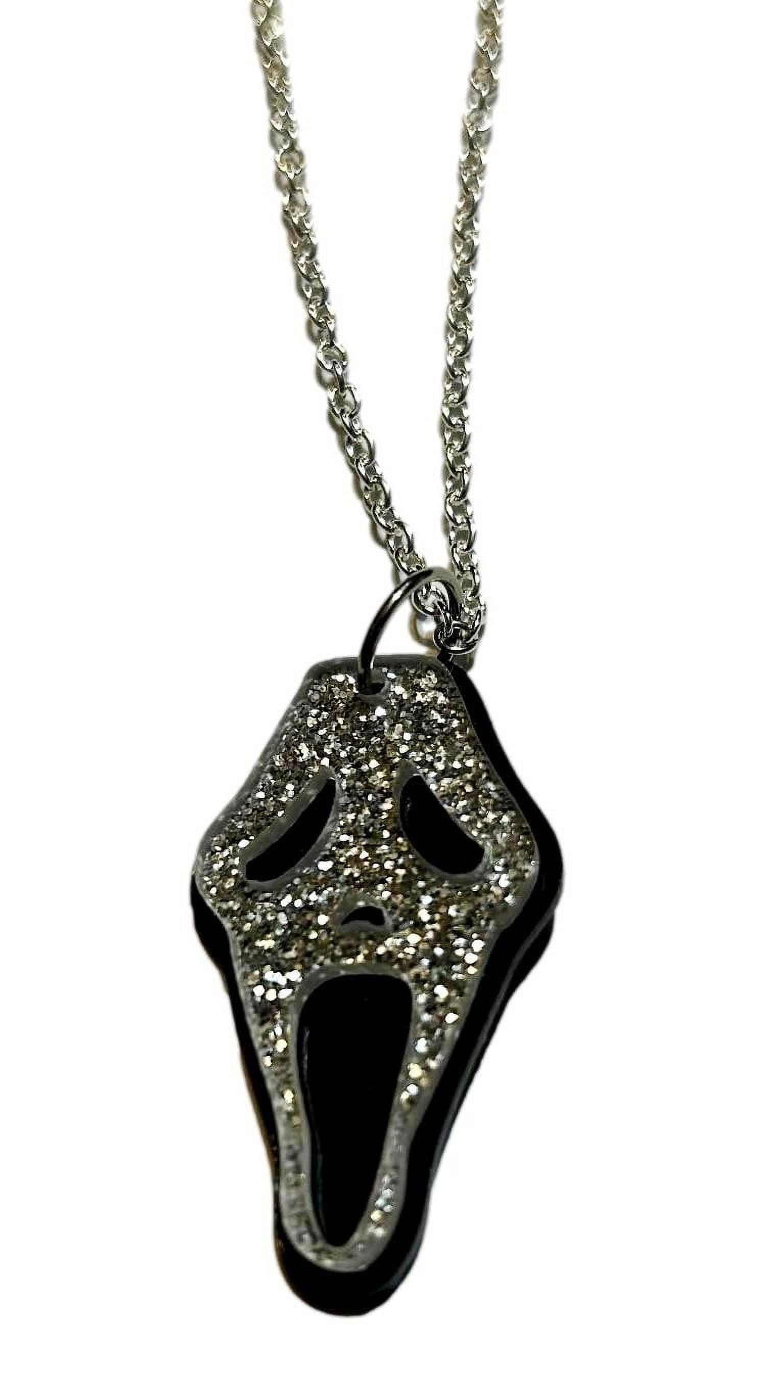 Scream Horror Character Acrylic Ghost Face Pendant Necklace - Walmart.com