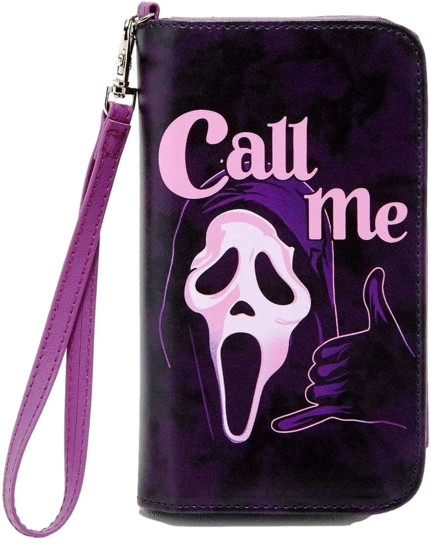 Scream Horror Ghost Face Call Me Snap Close Wallet With Strap - Walmart.com