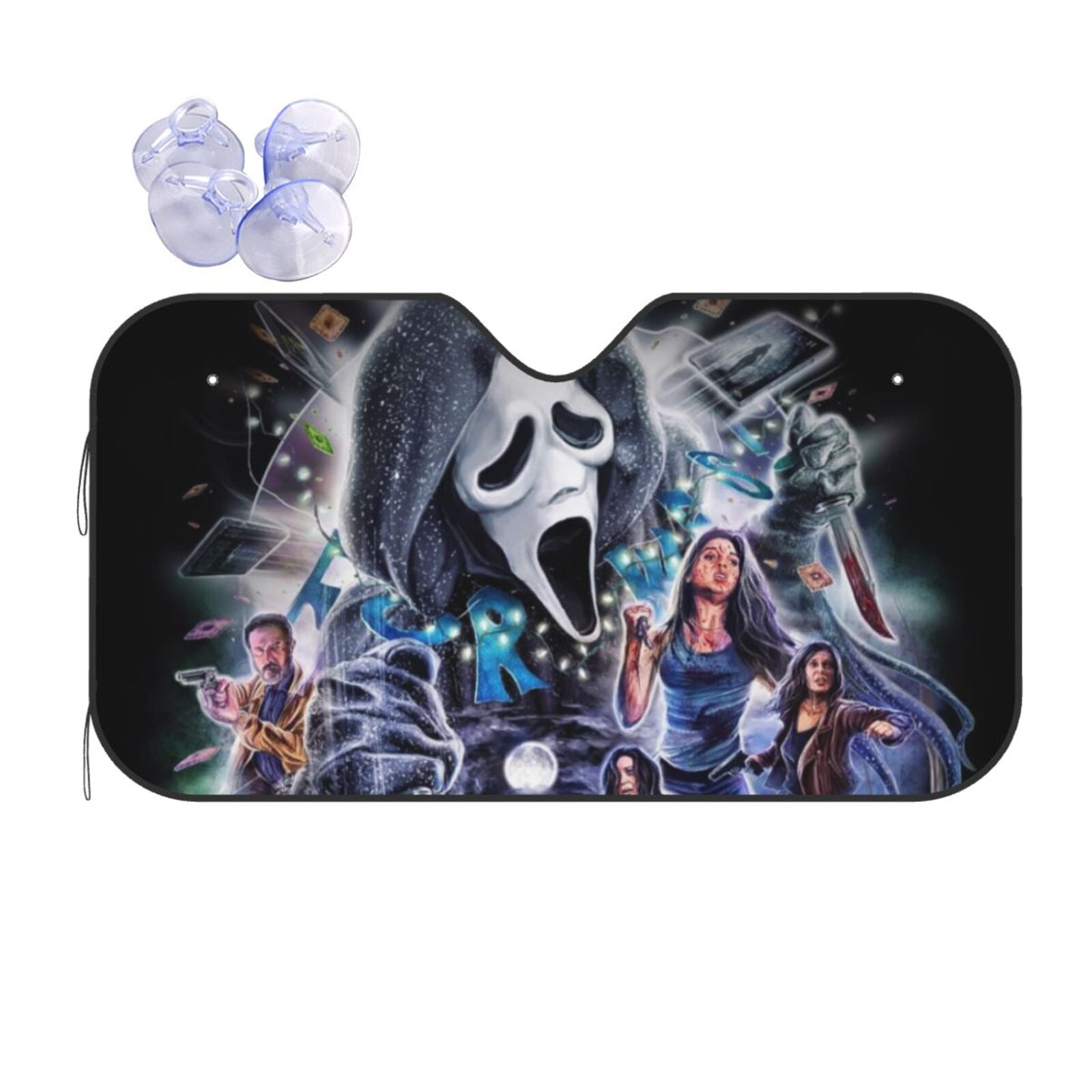 Scream Horror Ghostface Killer Car Sunshade Accessories Automotive ...