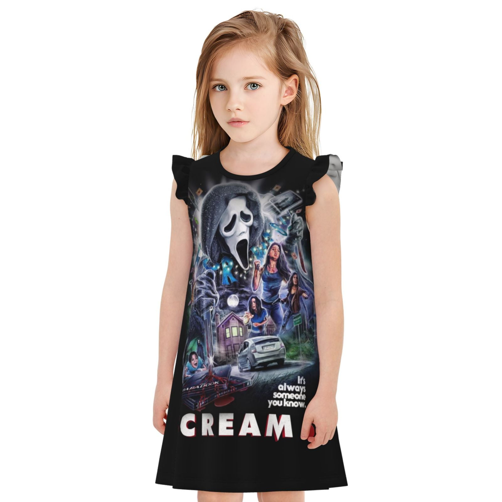 Scream Horror Ghostface Killer Girl's Nightgowns Pajamas Dress Soft ...