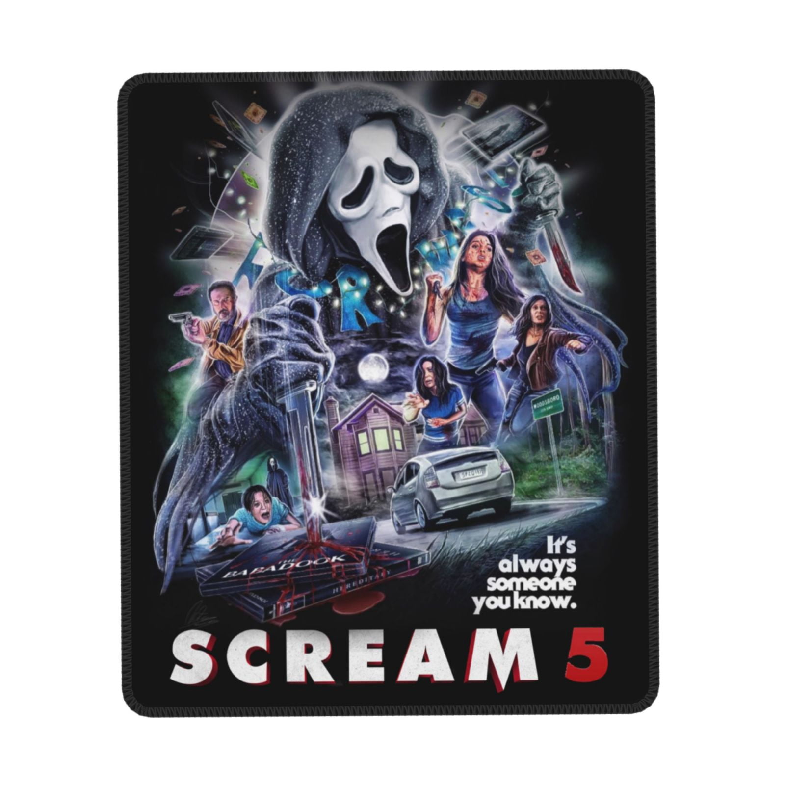 Scream Horror Ghostface Killer Mouse Pad Non-Slip Rubber Base Mousepad ...