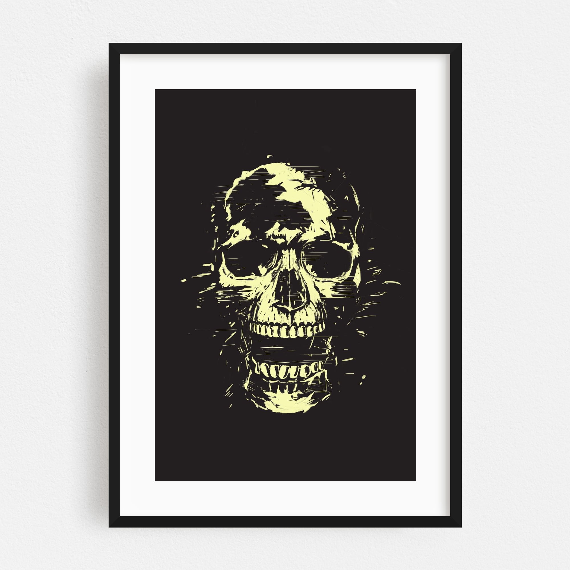 Scream II - Illustration Skull Creepy Gothic Spooky Abstract Line Art ...