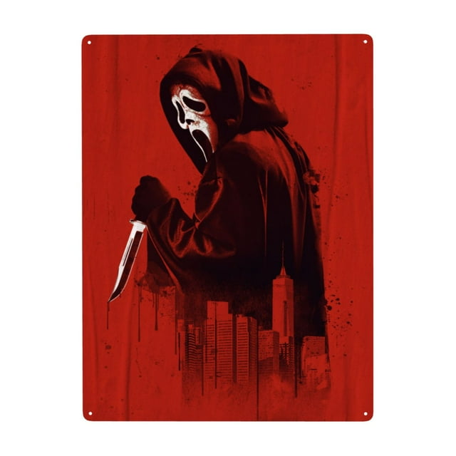 Scream Killer Ghostface Metal Sign Decor 30x40cm Wall Art Sign for Home ...