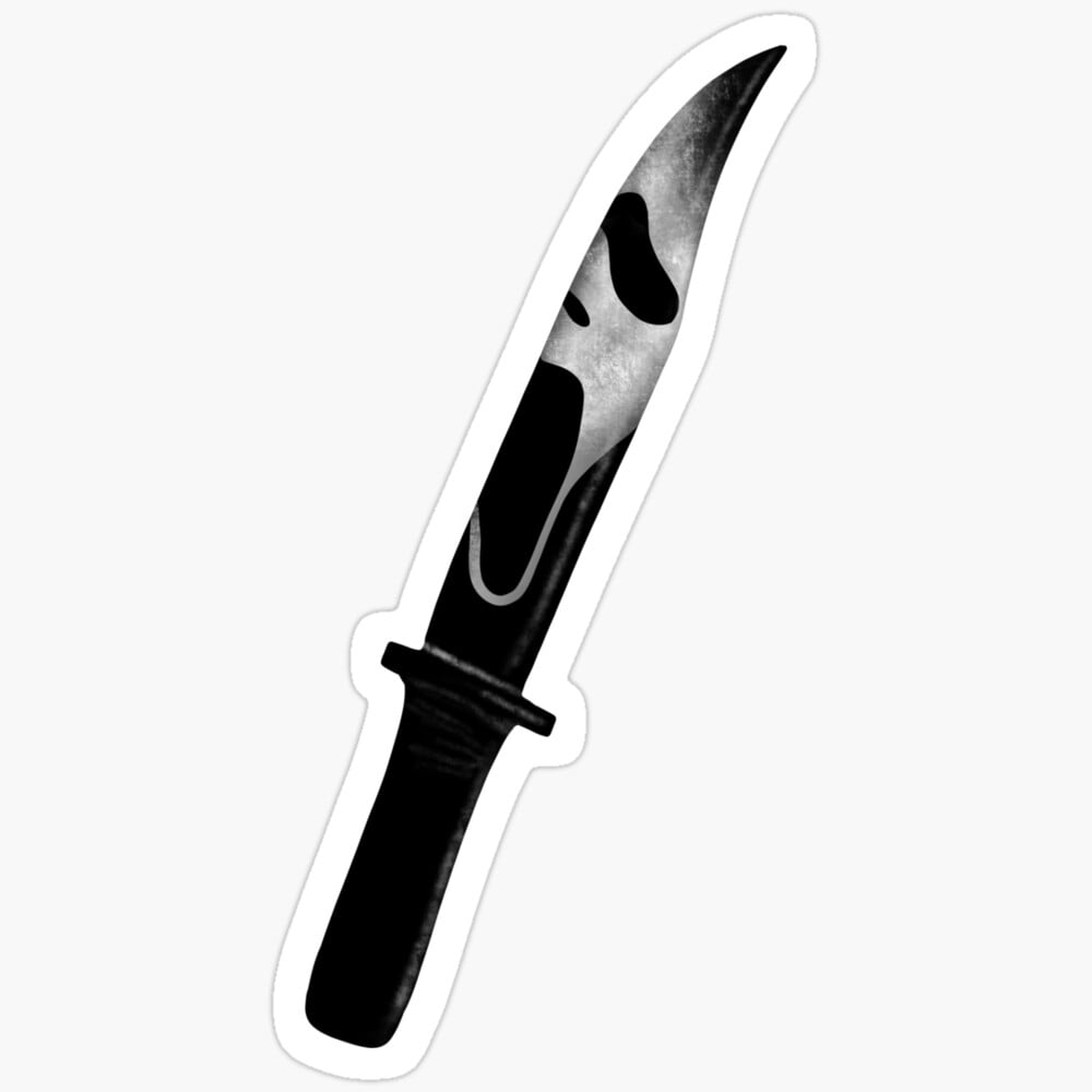 Scream Knife Sticker Phone Decal Water Bottle Stickers Car Decals ...