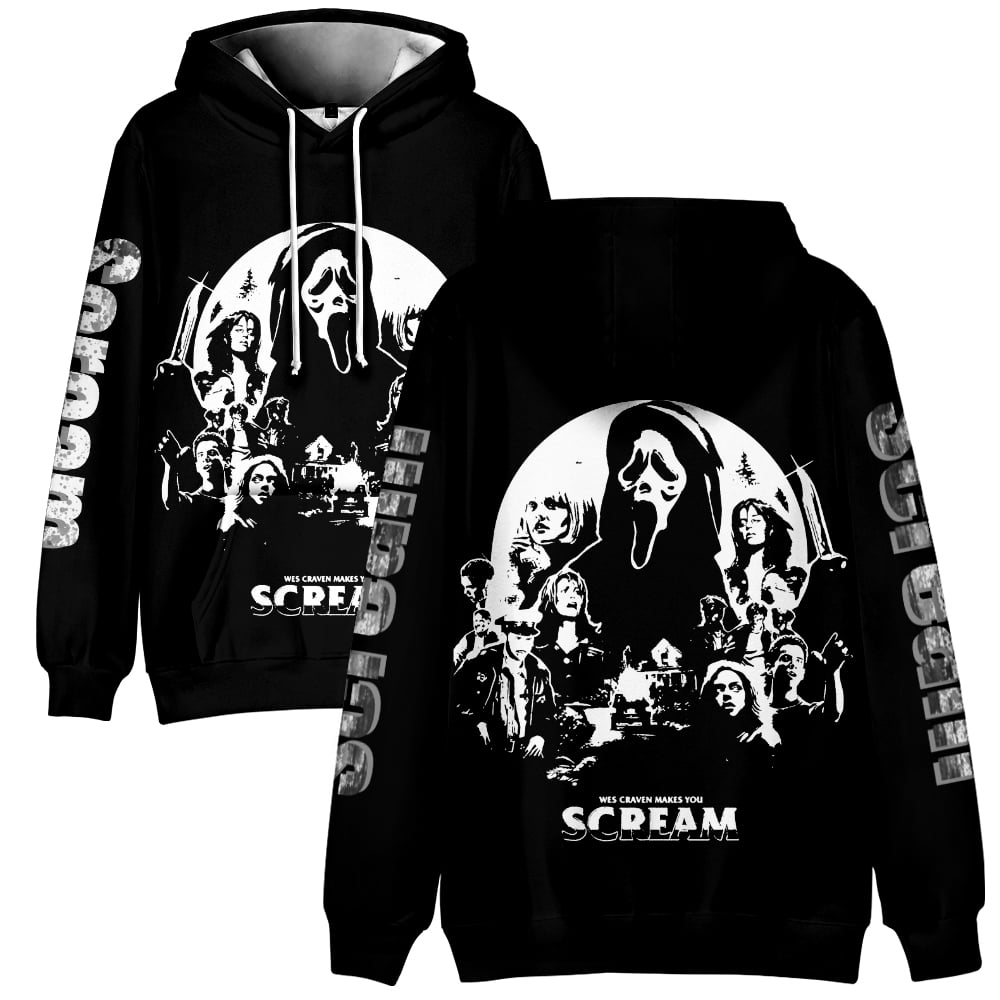 Scream Merch Ghostface Hoodie Halloween Scary Movie Sweatshirt Autumn ...