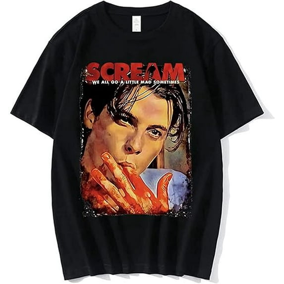 Scream Movie Vintage Horror Shirts, Billy Loomis We All Go A Little Mad ...