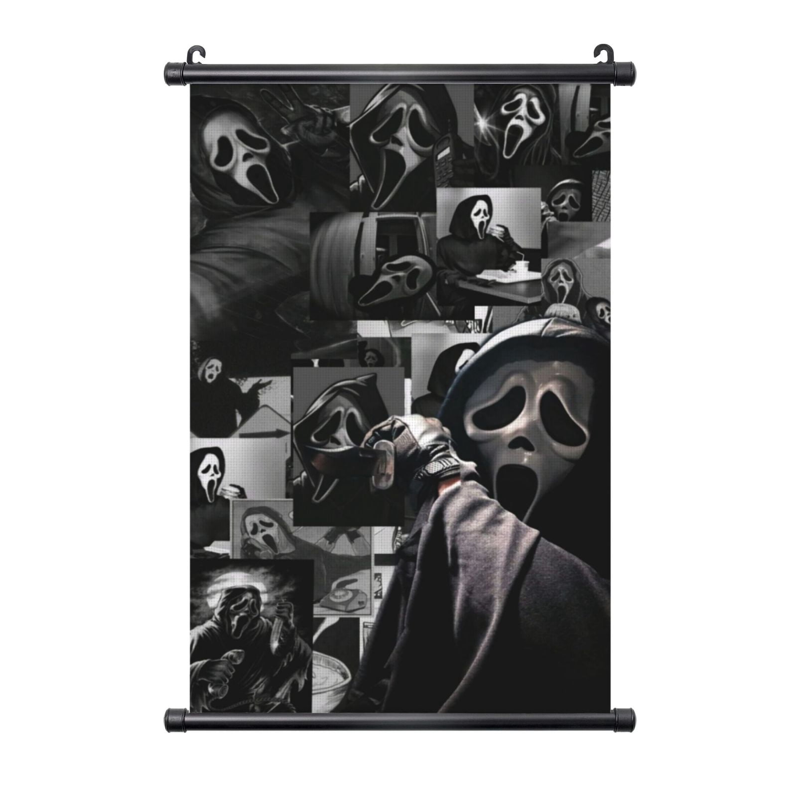 Scream Poster Plastic Shaft Wall Hanging Banner Artwork Canvas Wall Art ...