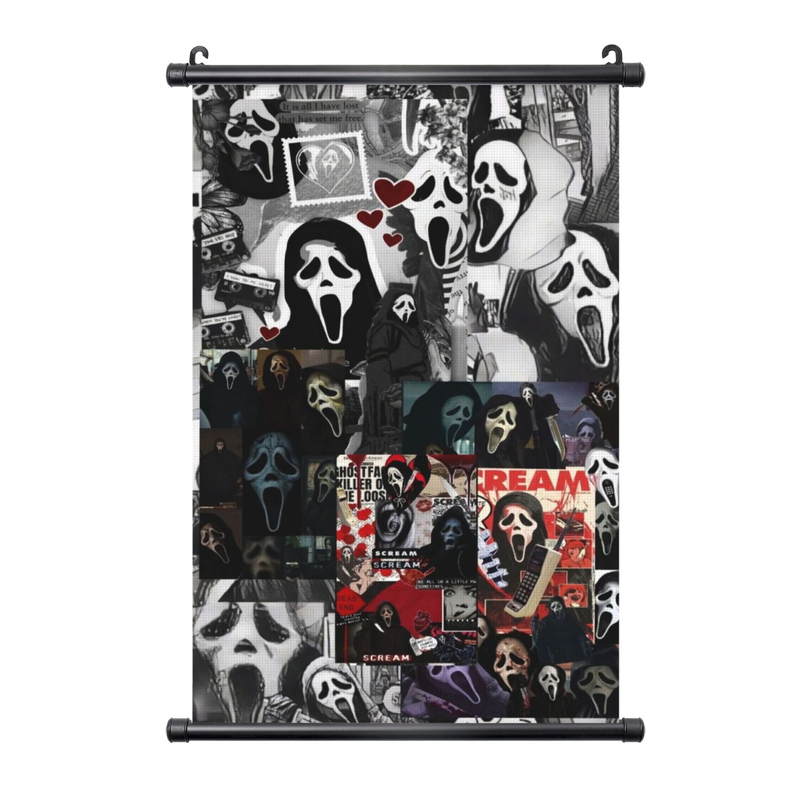 Scream Poster Plastic Shaft Wall Hanging Banner Artwork Canvas Wall Art ...