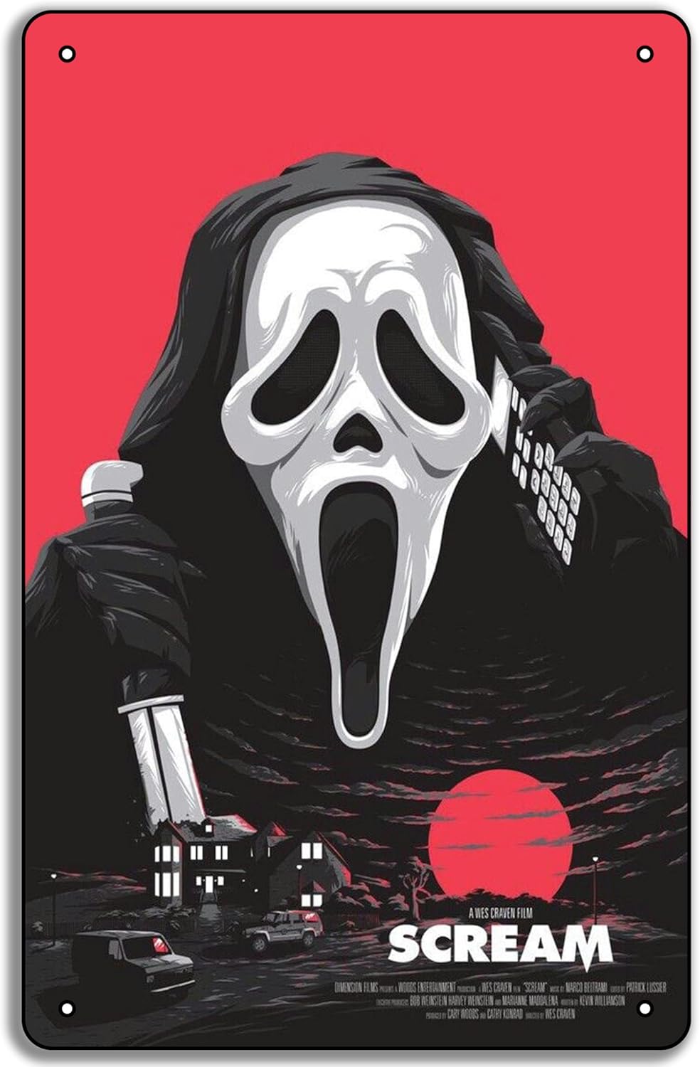 Scream Poster - Scream - Wes Craven - Minimalist Movie Poster - Vintage ...