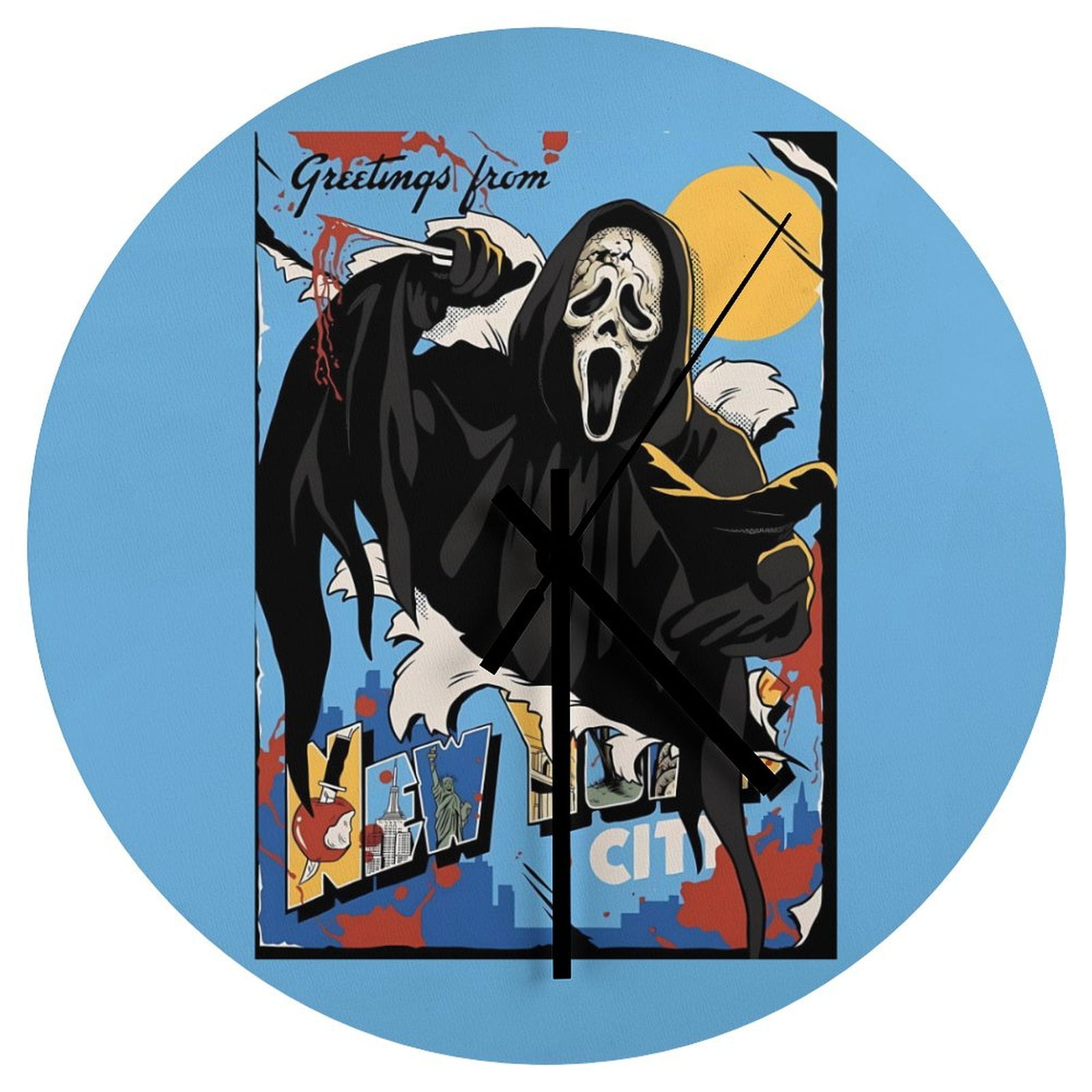 Scream Simple Wooden Wall Clock Without Scale For Home Living Room And ...