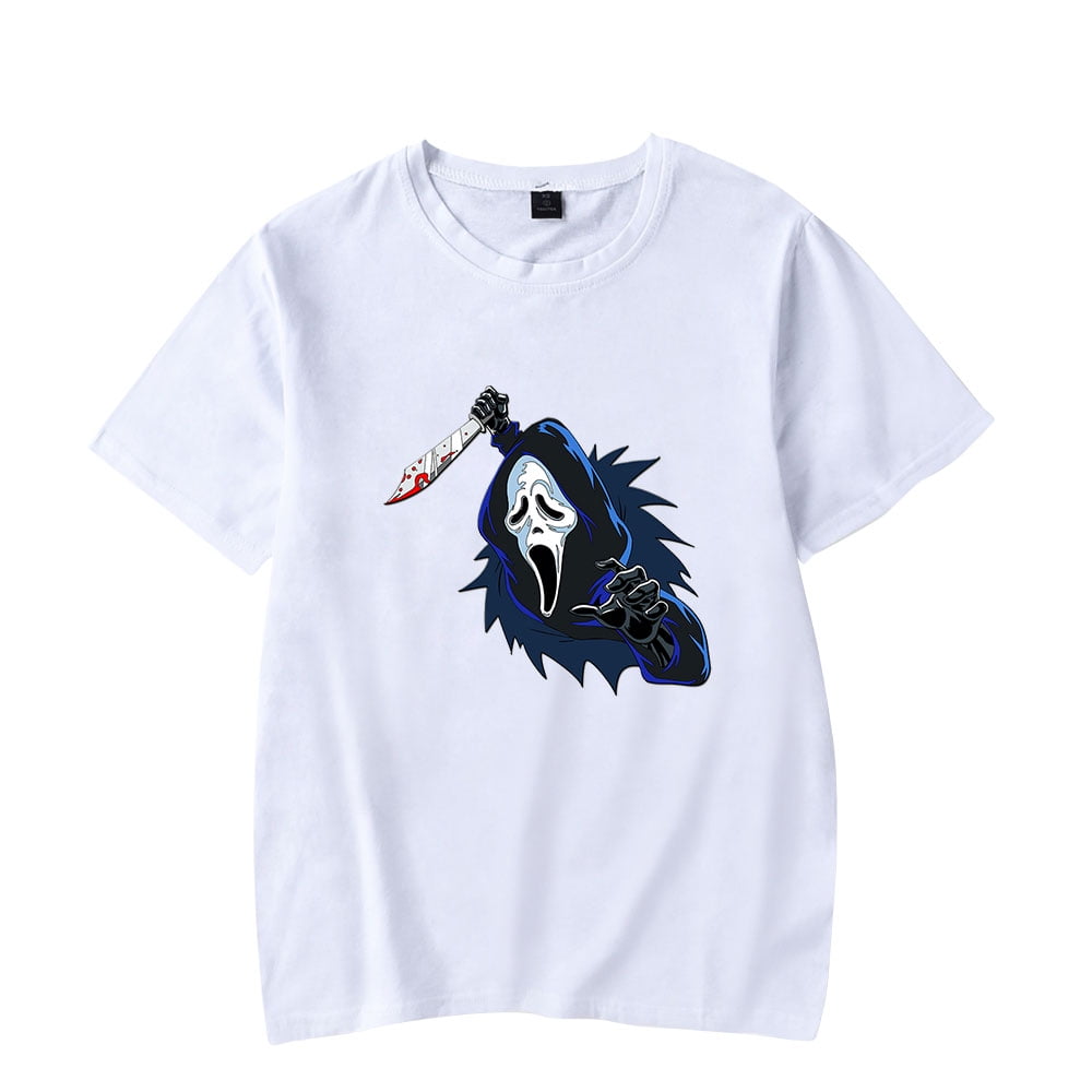 Scream T-Shirt Ghostface Halloween Cosplay Merch Summer For Men/Women ...