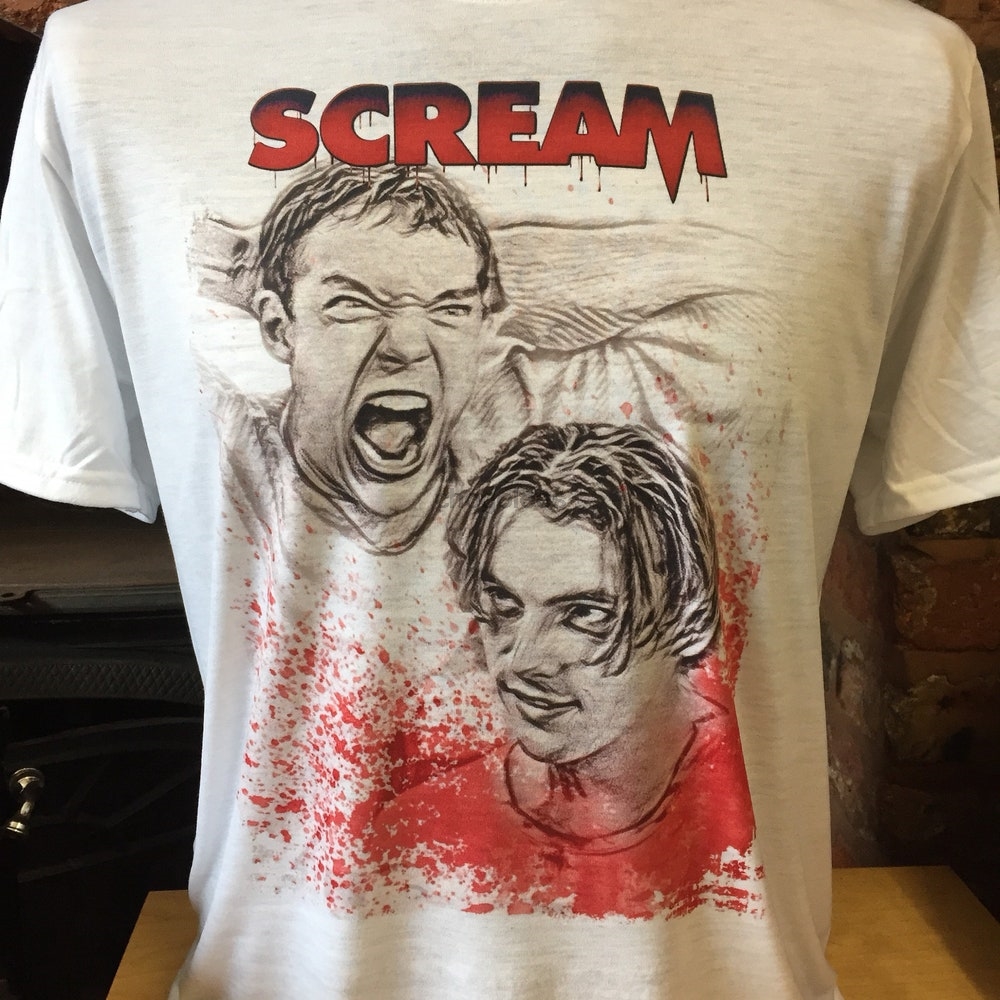 Scream T-Shirt! Matthew Lillard and Skeet Ulrich as Billy and Stu. 90 ...