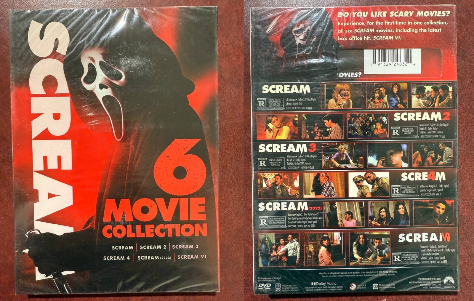 Scream: The Complete 6-Movie Collection (DVD, 6-Disc, Box-Set ...