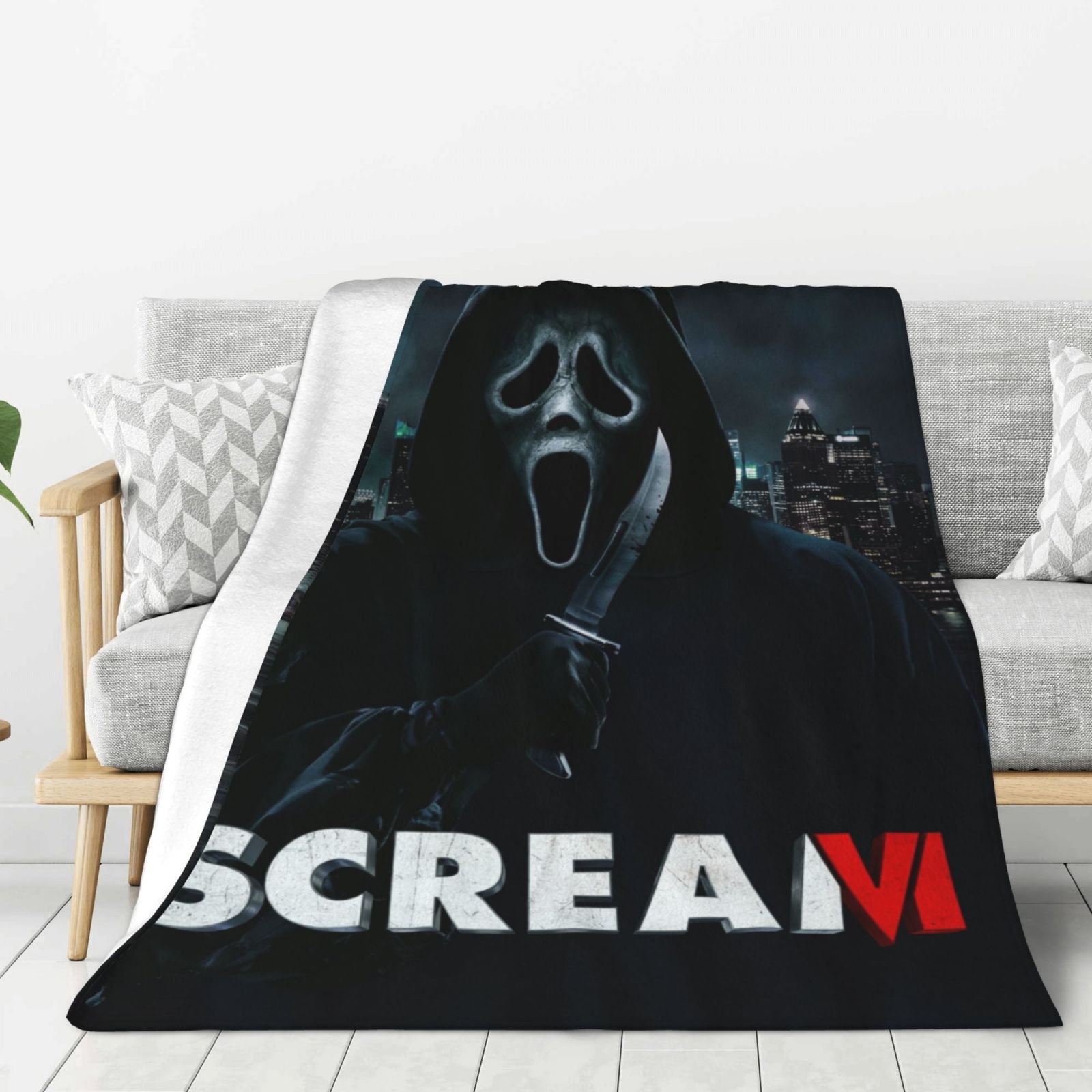 Scream VI Ghostface Blanket Cozy Soft Fleece Flannel Bed Blanket All ...