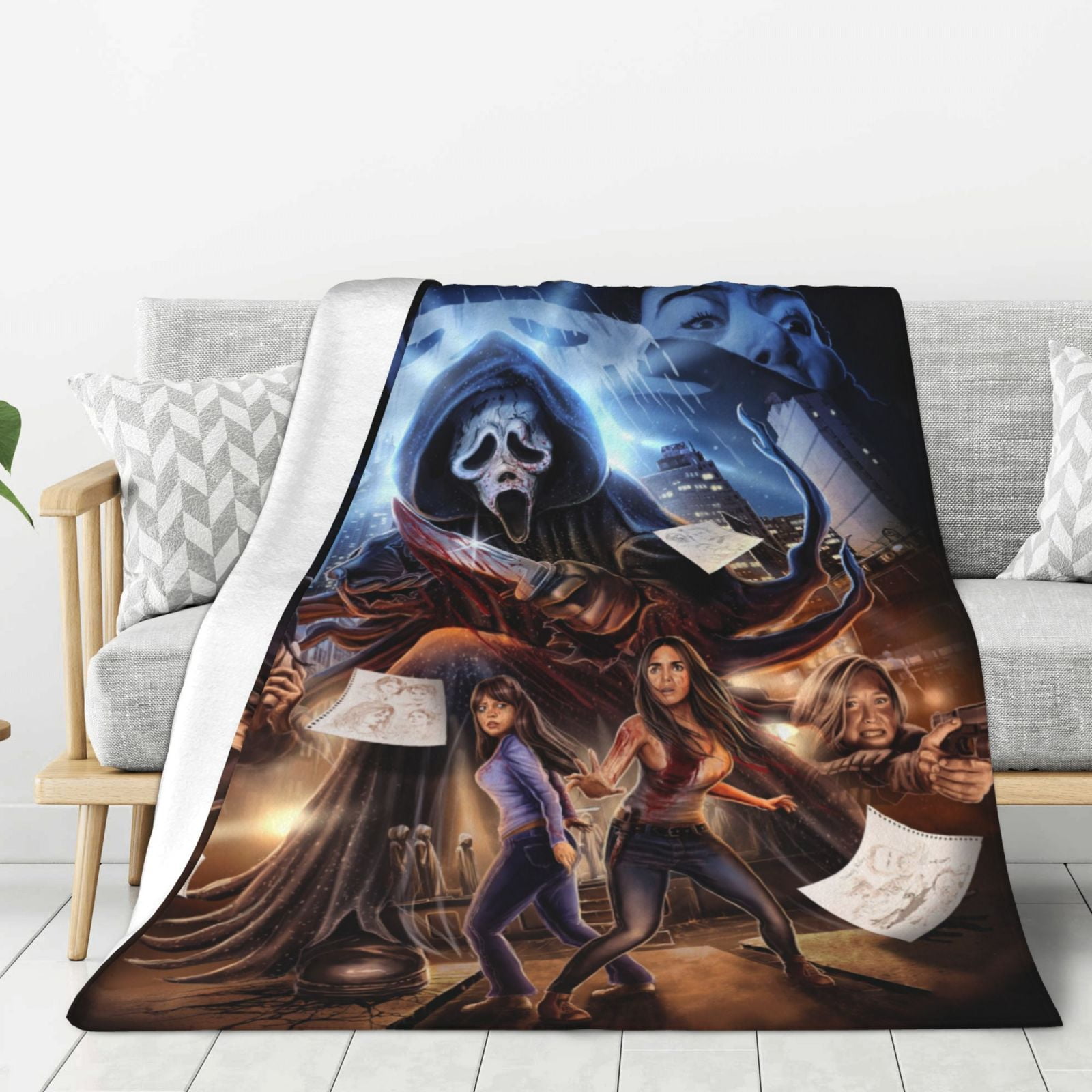 Scream VI Ghostface Blanket Cozy Soft Fleece Flannel Bed Blanket All ...
