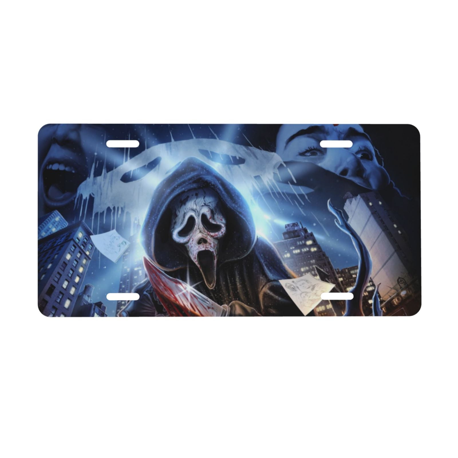 Scream VI Ghostface License Plate Cover Vanity Tag Decorative Aluminum ...