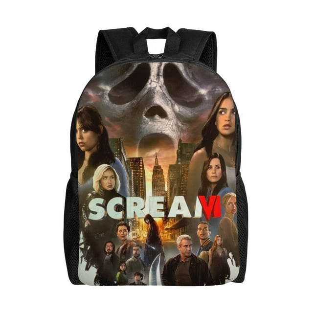 Scream VI Ghostface Scary Backpack Casual Adjustable Bookbag School Bag ...