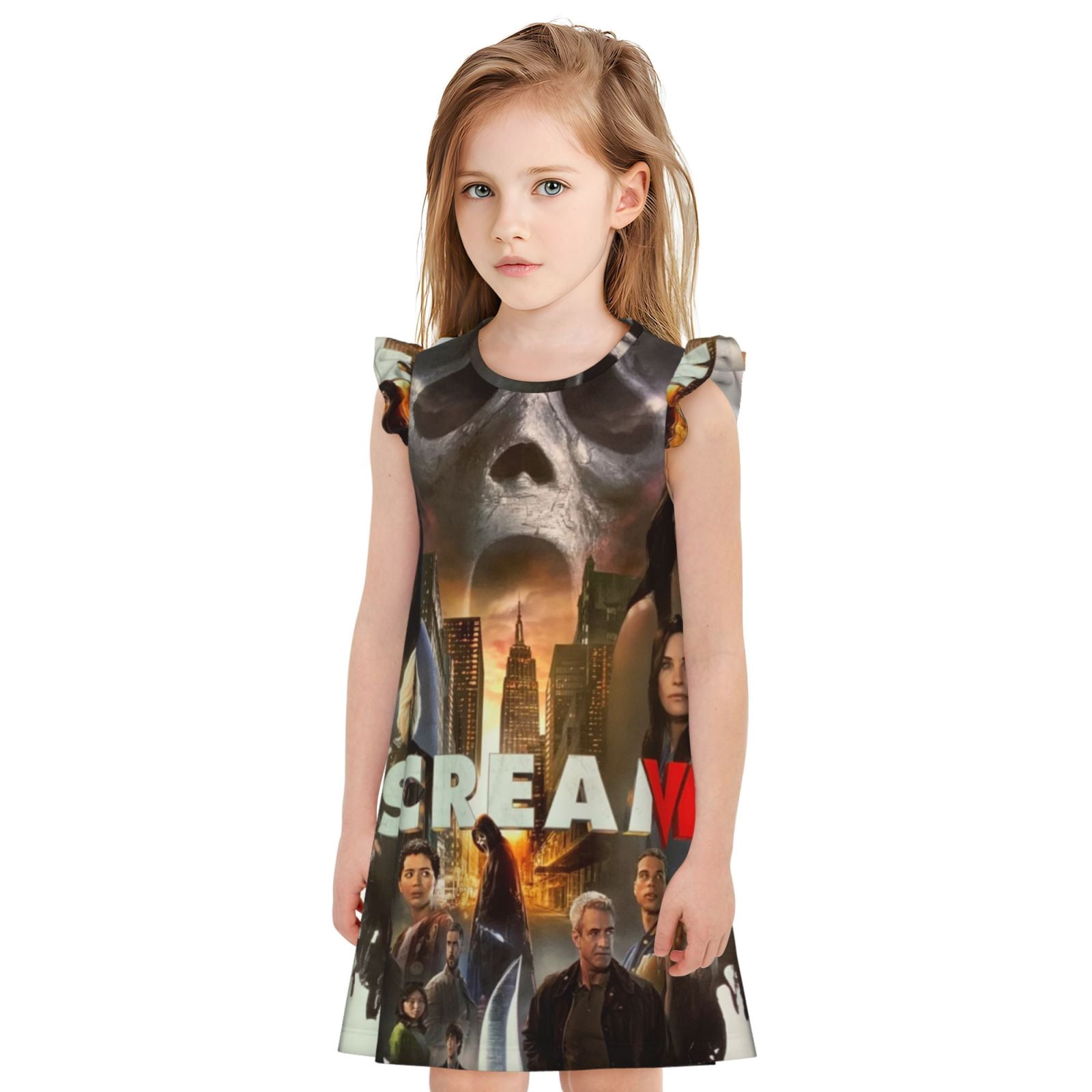 Scream VI Ghostface Scary Girl's Nightgowns Pajamas Dress Soft Children ...