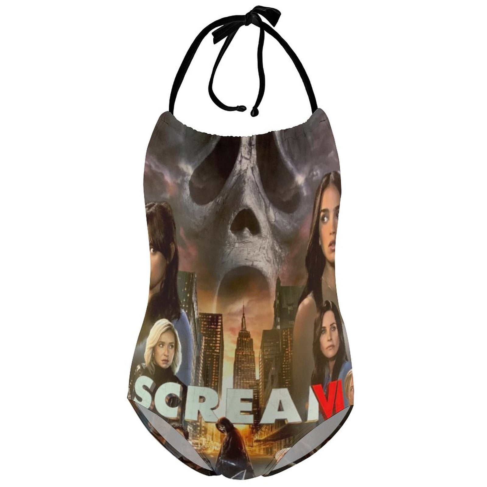 Scream VI Ghostface Scary Girls One-piece Swimsuit Summer Kid's Beach ...