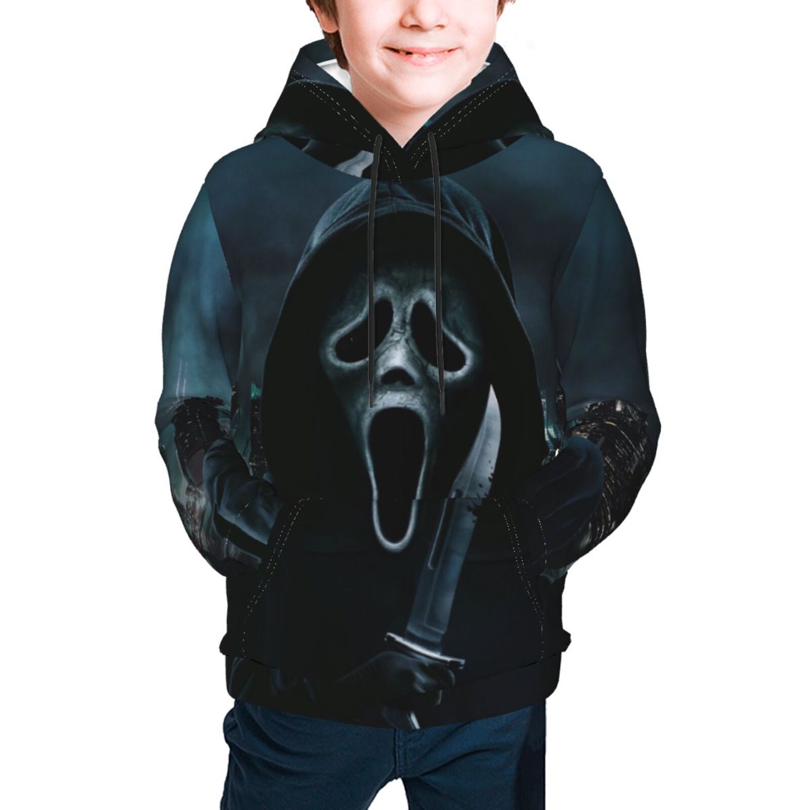 Scream VI Ghostface Youth Hoodies Sweatshirt Casual 3D Printed Teen ...