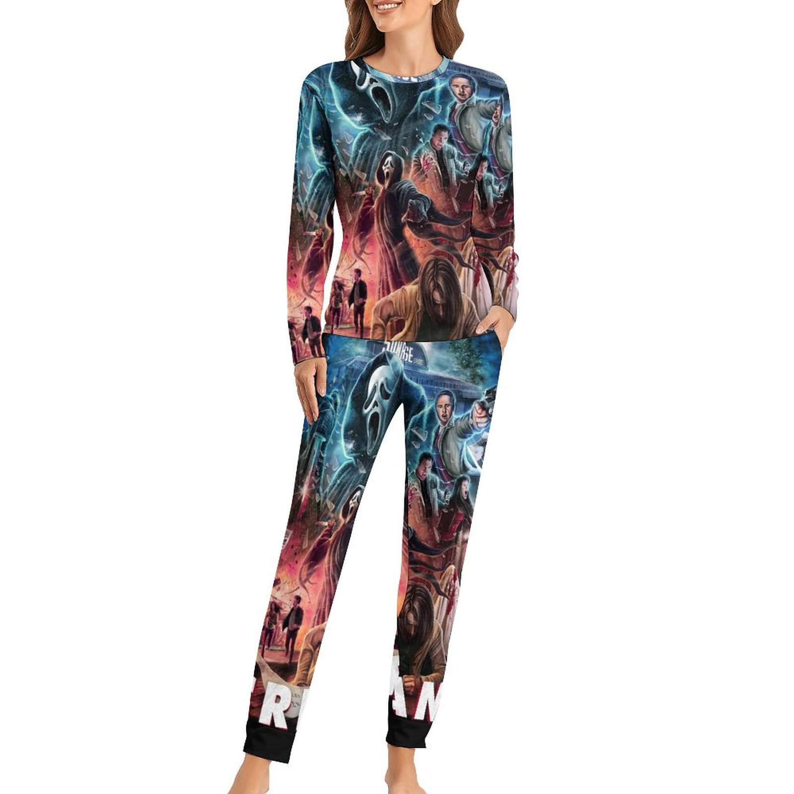 Scream VI Movie Horror Women's Pajama Set Soft Cozy House Wear Sets ...