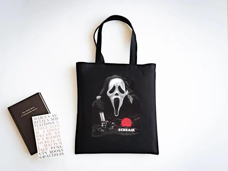 Scream Wes Craven Horror Movie Ghostface Slasher 90s Film Him Tote Bag ...