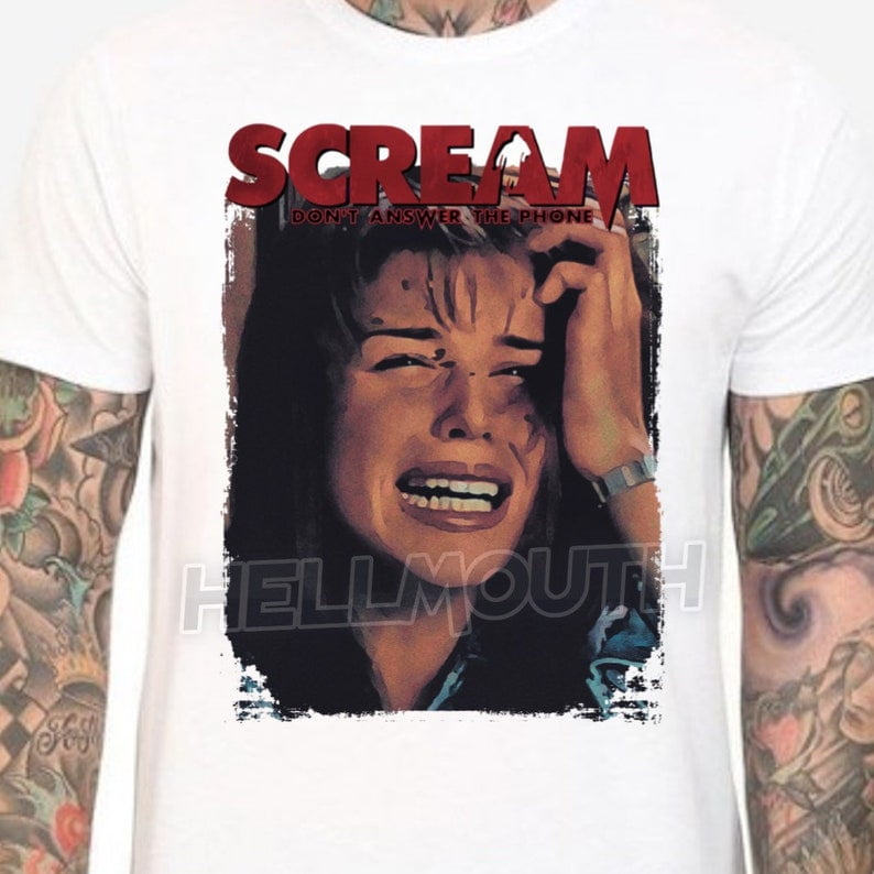 Scream - White T-shirt. Sidney prescott, neve campbell. Men's & Women's all sizes - Walmart.com