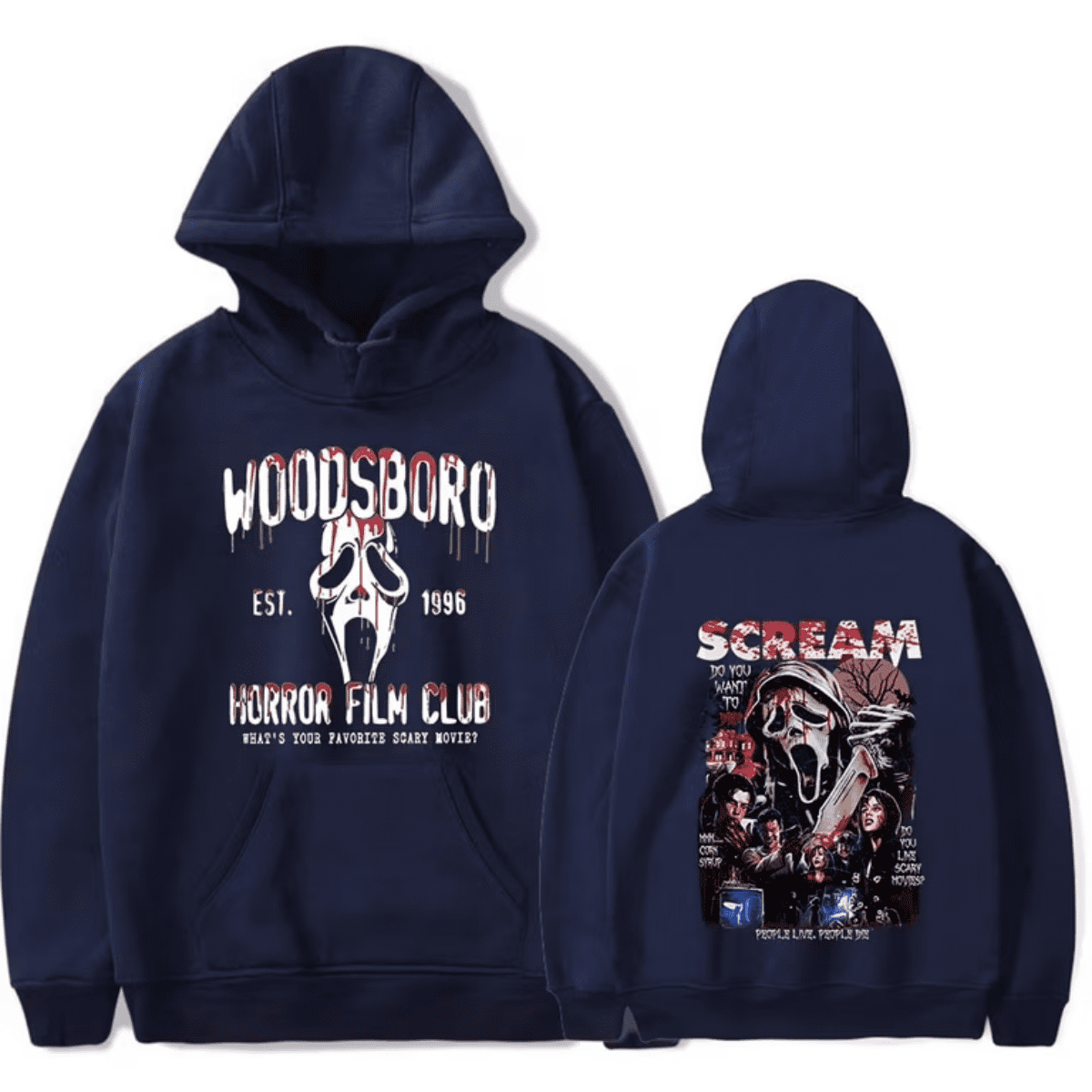 Scream Woodsboro High Ghostface Hoodie Casual Horror Film Scream Ghost ...