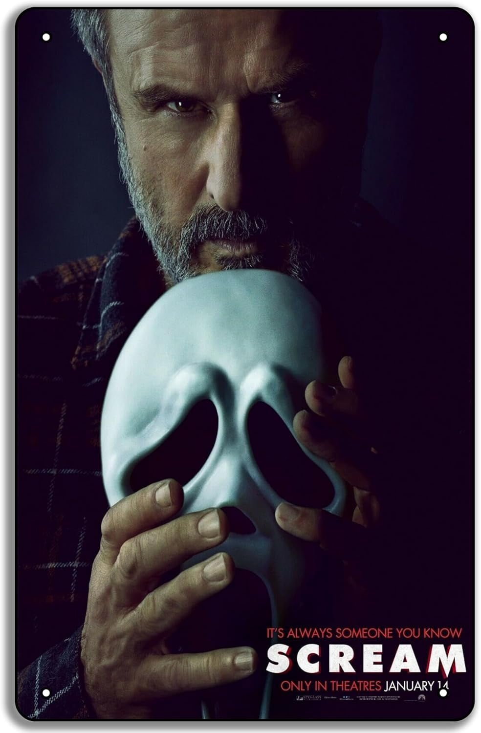 Scream movie poster print (e) 2022 Horror - David Arquette Metal Tin ...