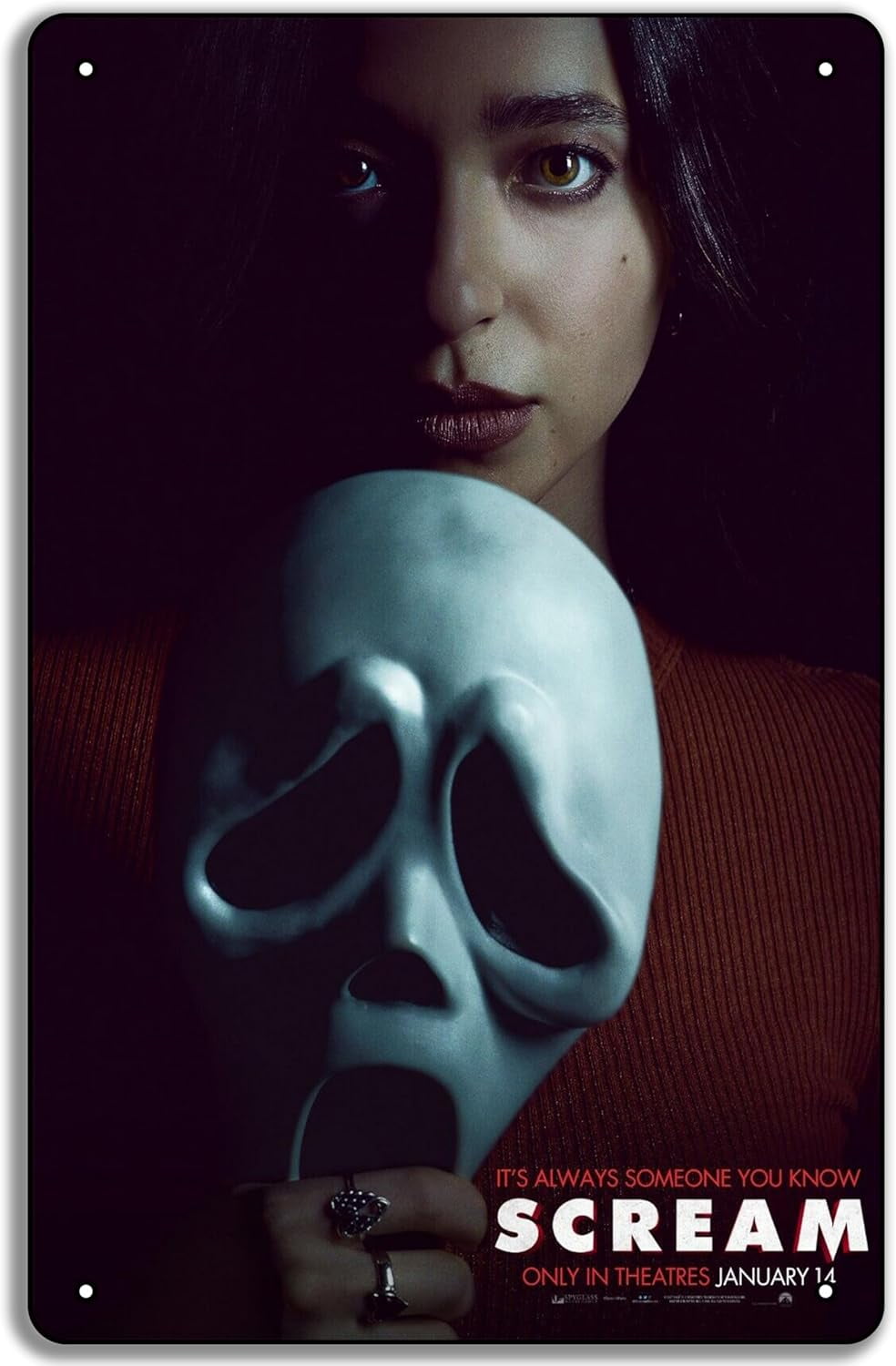 Scream movie poster print (o) 2022 Horror - Mikey Madison Metal Tin ...