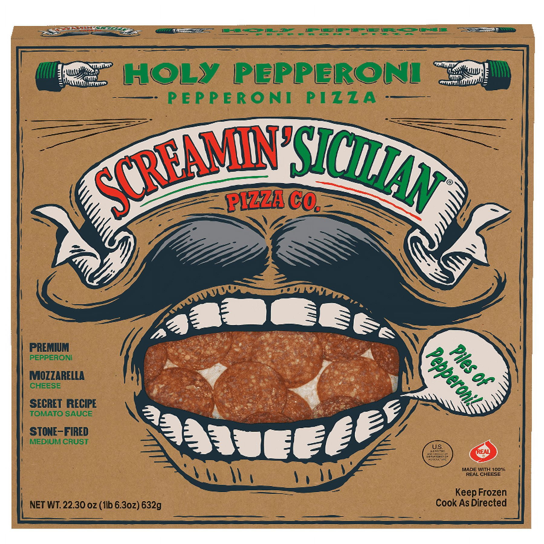 Screamin' Sicilian Holy Pepperoni Pizza, 22.3 oz. (Pack of 4) - Walmart.com