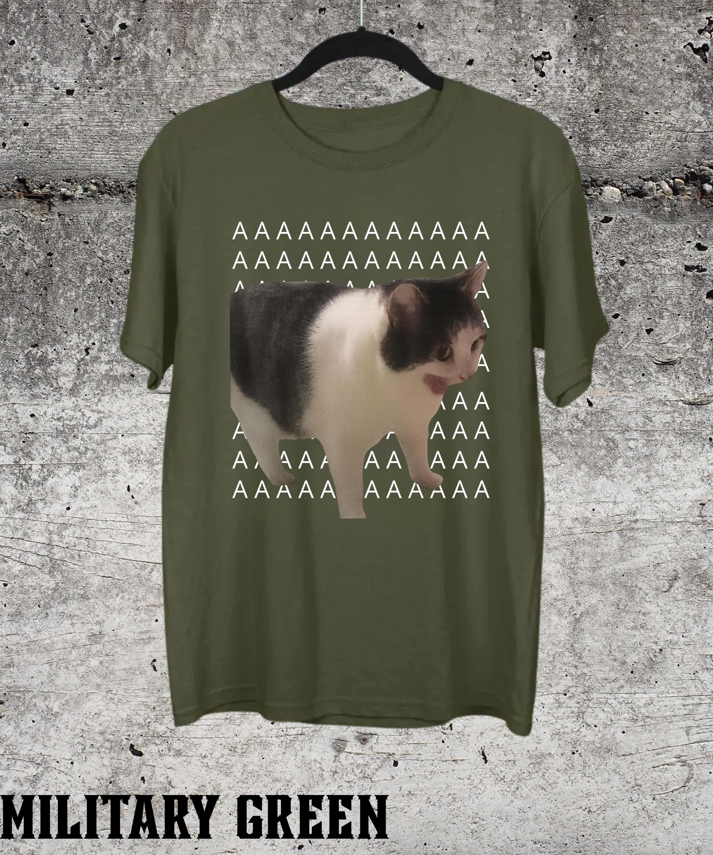 Screaming Cat MemeT-Shirt, Funny Internet Meme Tee, Silly Cat Shirt ...