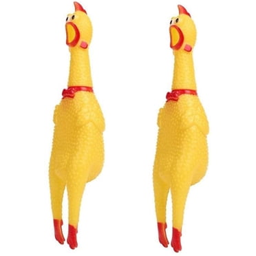 Screaming Chicken Dog Toys,Yellow Rubber Squaking Chicken Toy Novelty ...