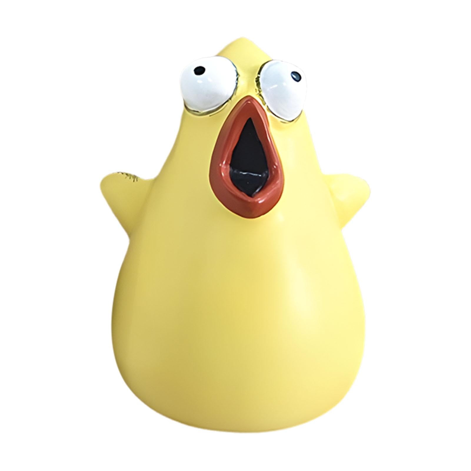 Screaming Chicken Statue - Long Neck Chicken Ornaments - Long Neck ...