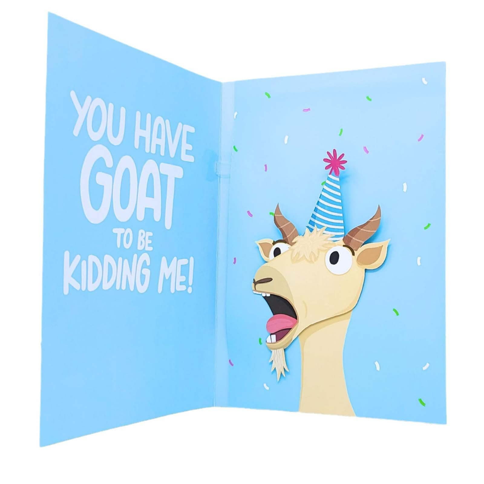 Screaming Goat Birthday Card Funny Birthday Card For Men Women Kids ...