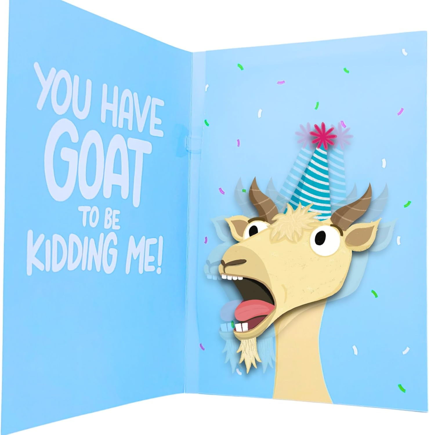Screaming Goat Birthday Card - Funny Birthday Card for Men Women Kids ...