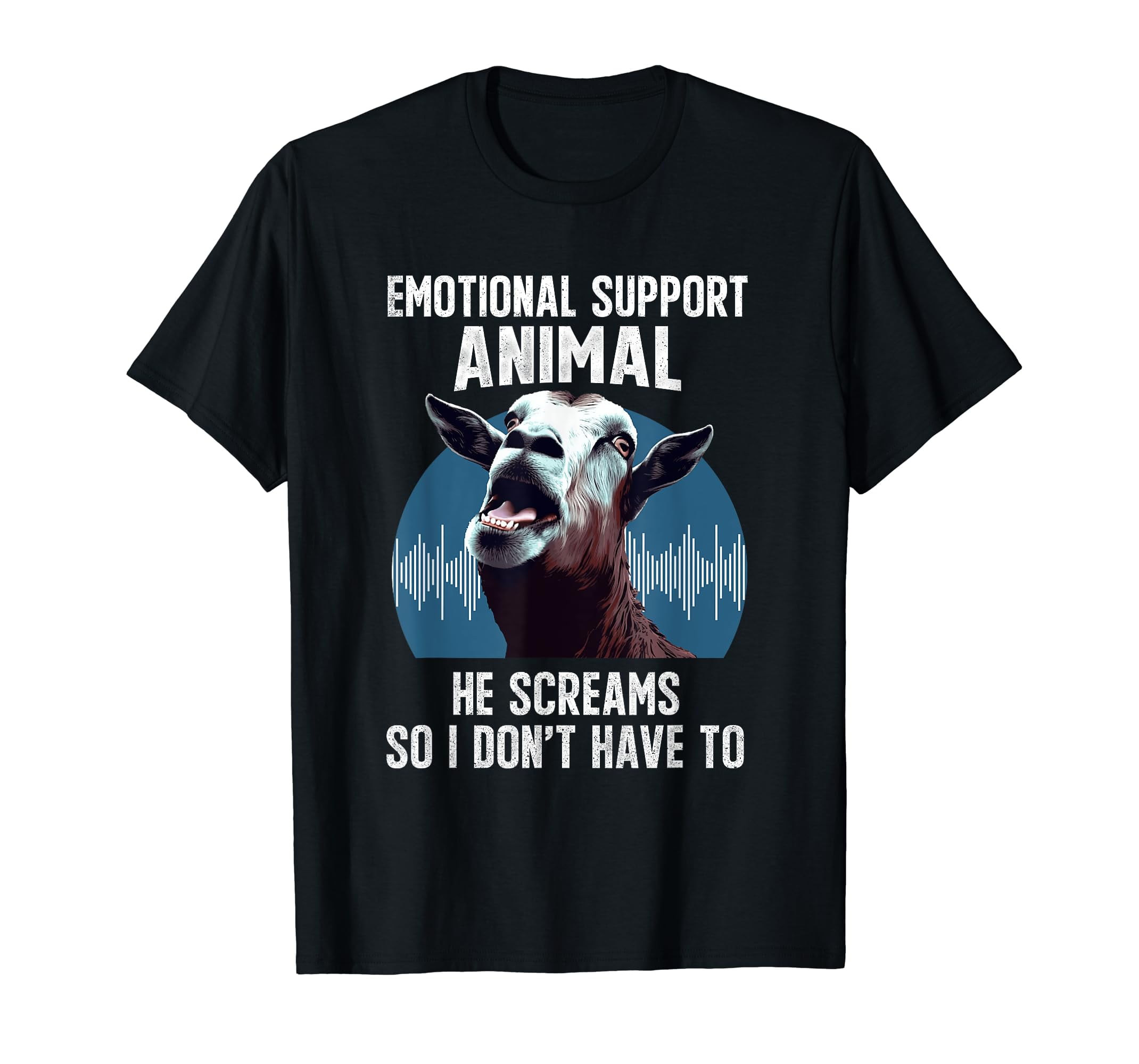 Screaming Goat Emotional Support Animal Goat Owner Raiser Men's Vintage ...