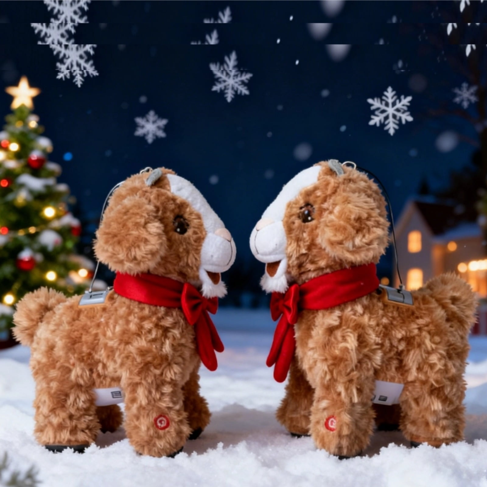 Screaming Goat Interactive Animated Plush 9",Red Scarf Goat Stuffed ...