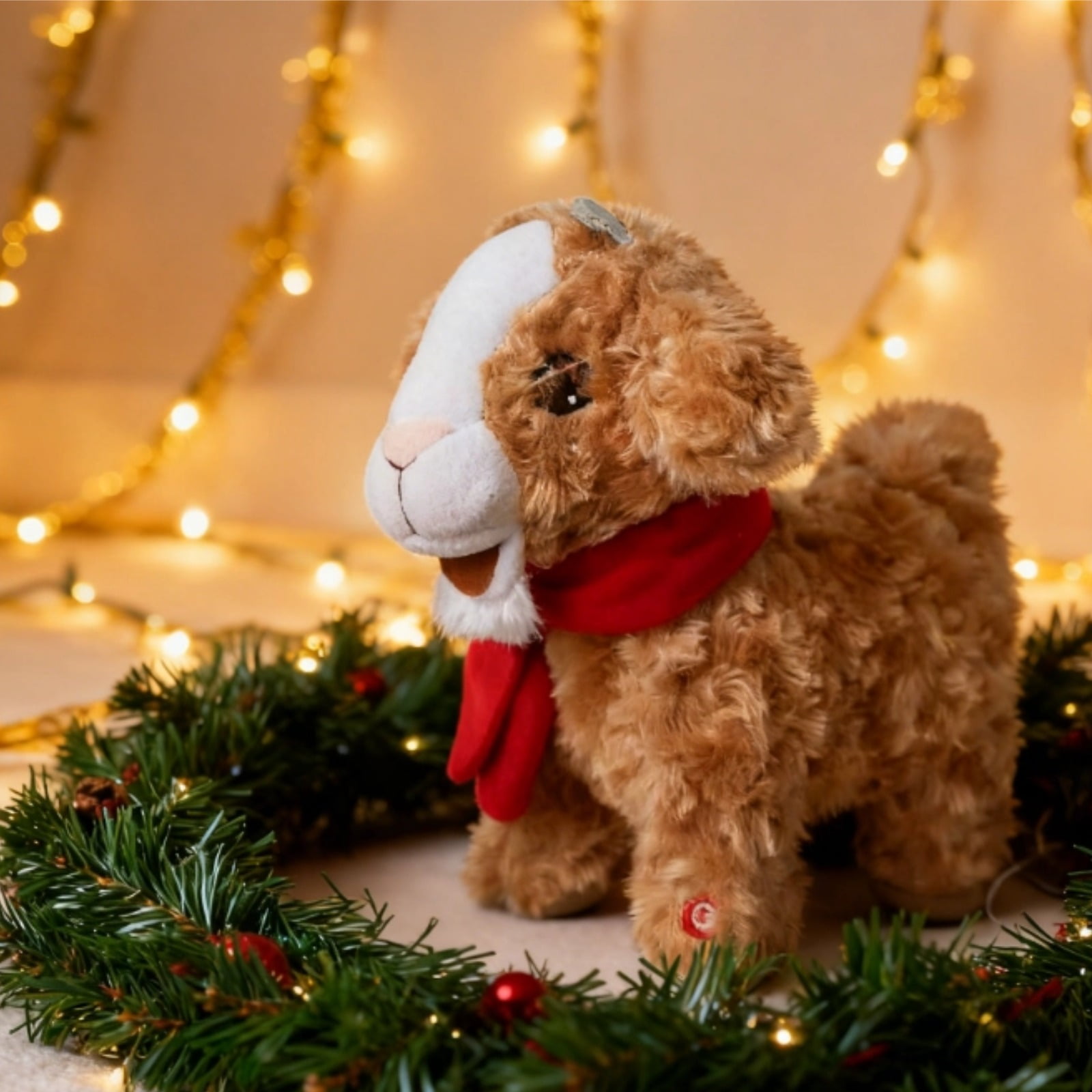 Screaming Goat Soft Plush Toy 9",Animated Goat Stuffed Animal with Red ...