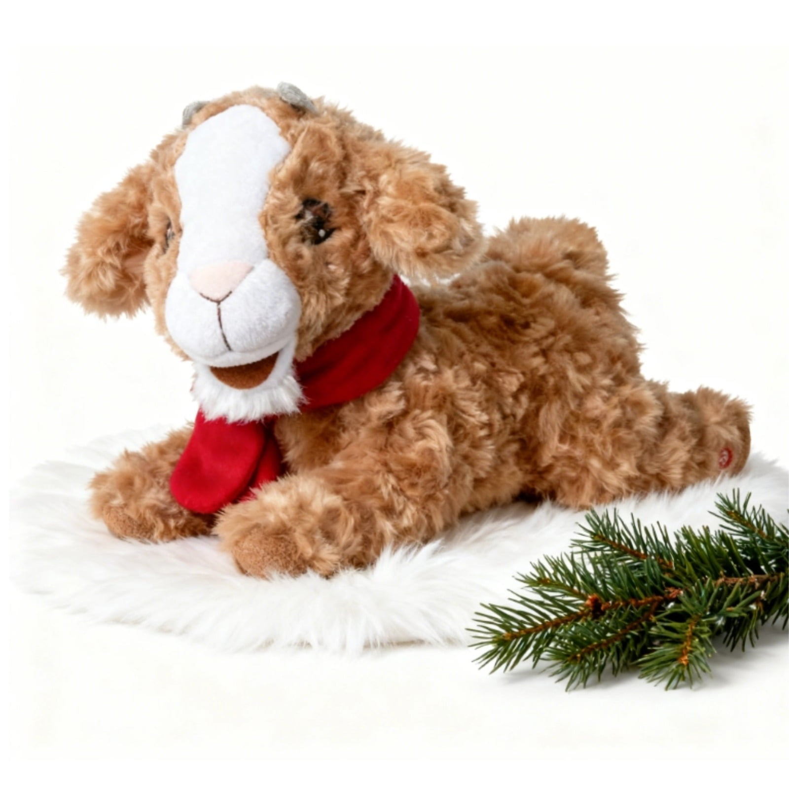 Screaming Goat Soft Plush Toy 9",Animated Goat Stuffed Animal with Red ...