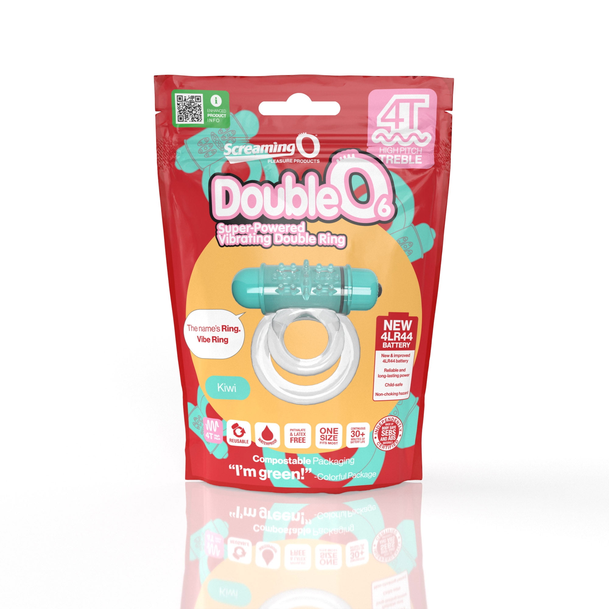 Screaming O 4T DoubleO 6 Penis Ring – Kiwi, Vibrating, Waterproof ...