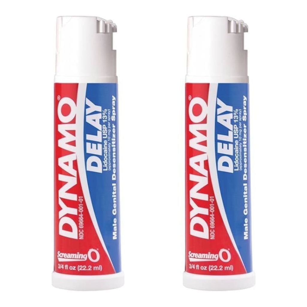 Screaming O Dynamo Delay Spray for Men, 2 Pack, Lidocaine 13%, 0.75 oz Each, Climax Control ...