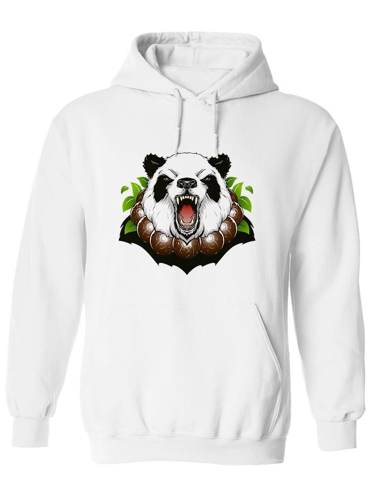Screaming Panda Face Hoodie Men -Image by Shutterstock, Male Large ...