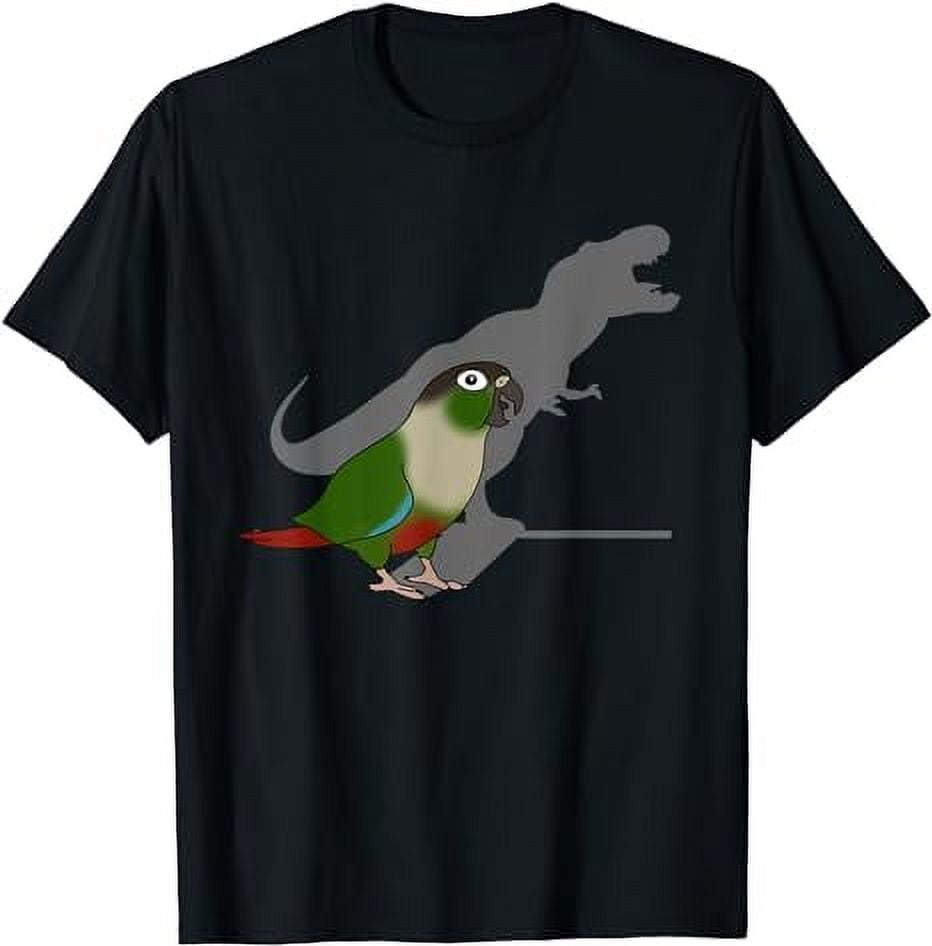 Screaming Parrot Birb Memes Funny T-Rex Green Cheeked Conure T-Shirt ...