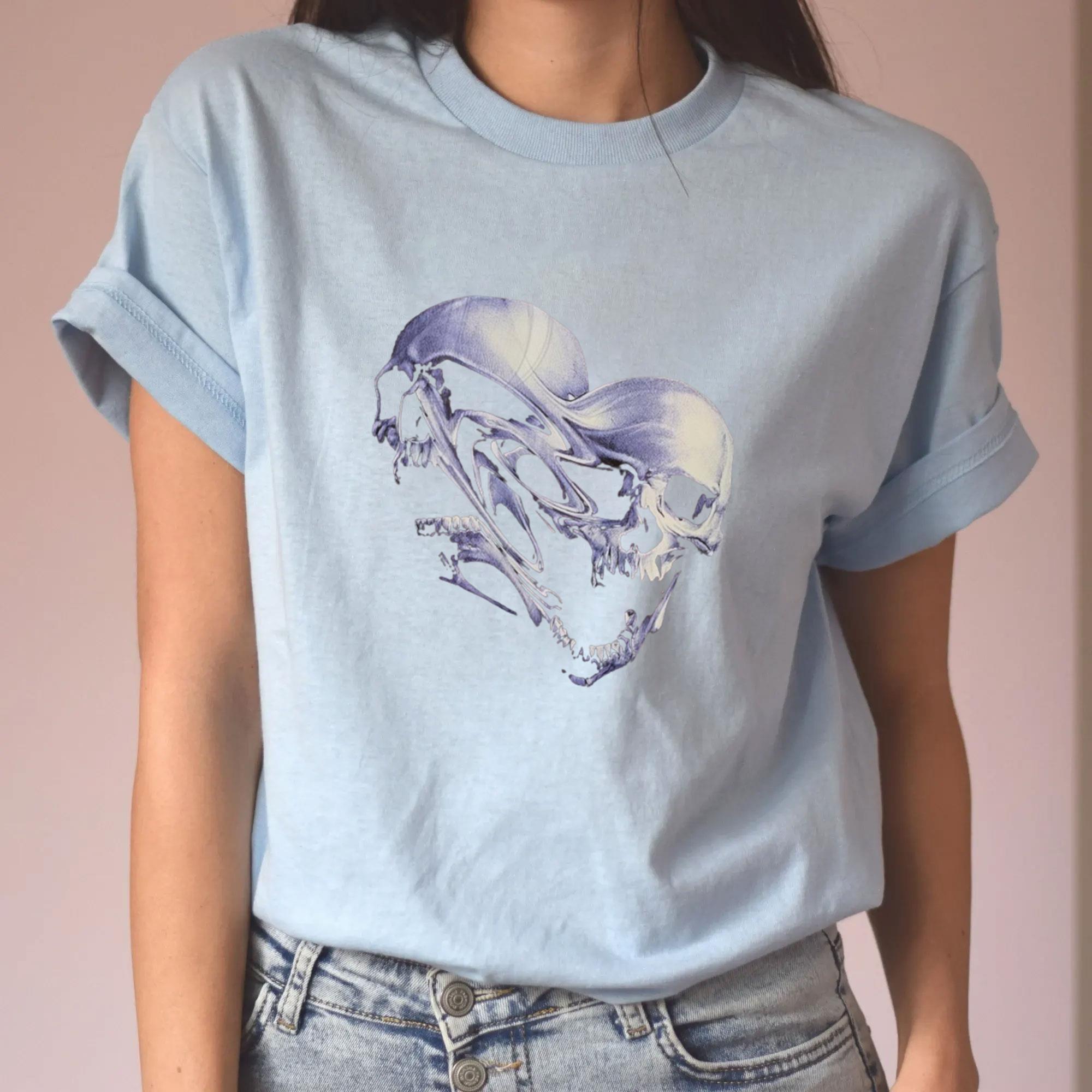 Screaming Skull Vintage 90s Graphic Shirt, Skeleton Y2k Goth Retro Tee ...