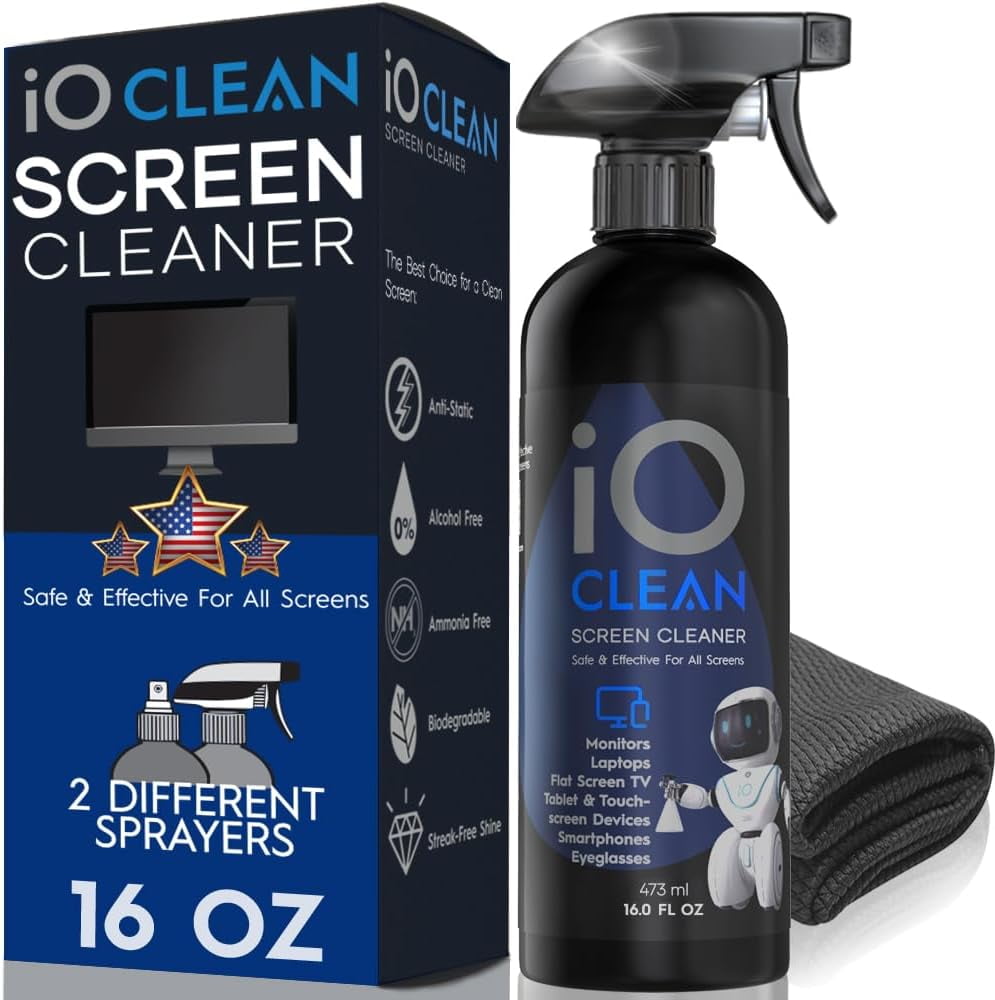 Screen Cleaner Spray, 16oz Kit for LCD Matte TVs, Smartphones, iPads ...