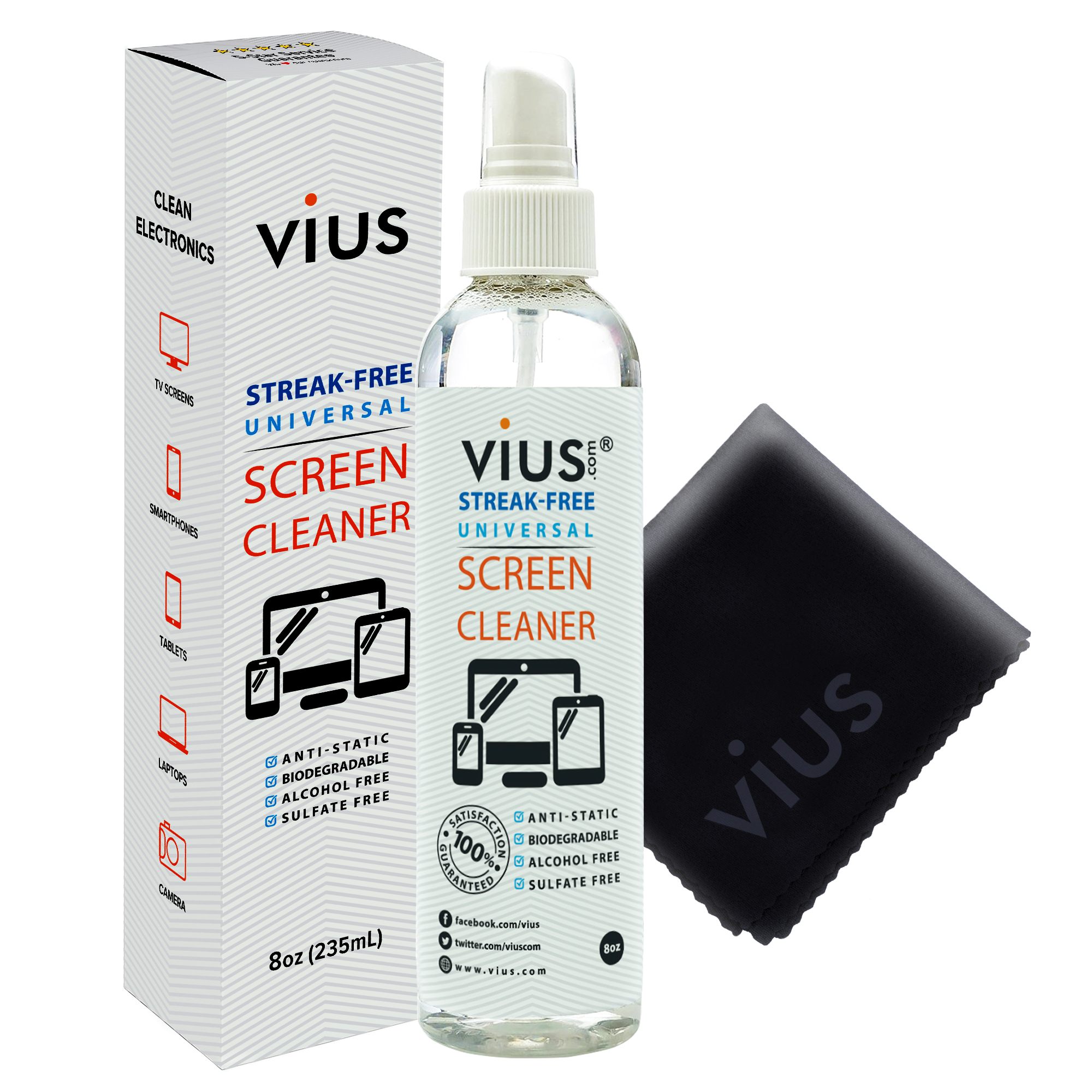 screen cleaner kit - best for led & lcd tv, computer monitor, laptop ...
